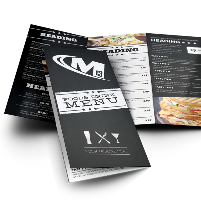 Menu's Printing - Flyer Printers Johannesburg